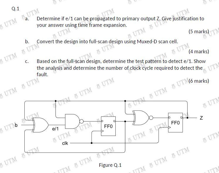 Solved Q. 1a. ﻿Determine if e/1 ﻿can be propagated to | Chegg.com