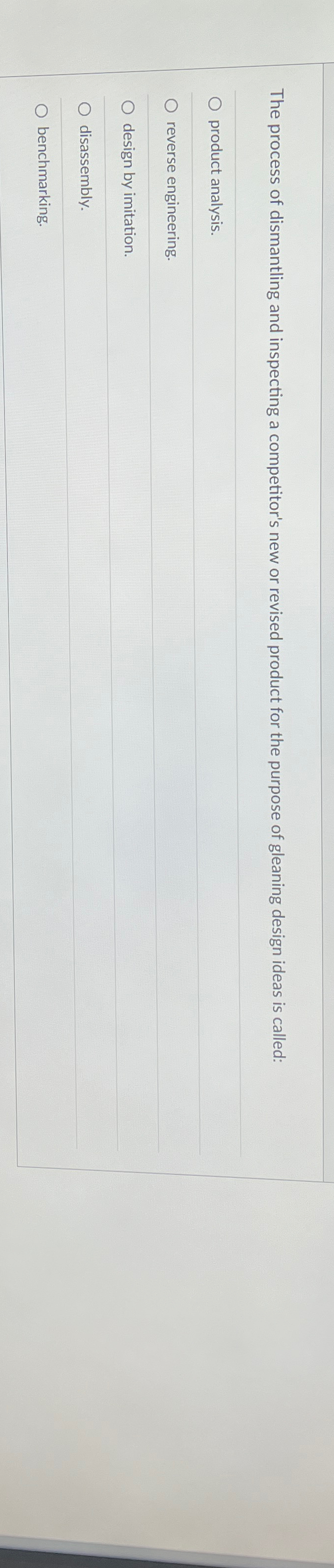 Solved The process of dismantling and inspecting a | Chegg.com