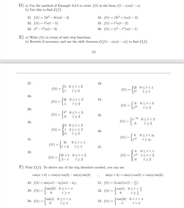 Solved A Sketch The Function F T 1 F T 1 2