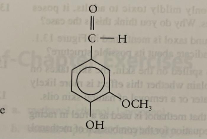 Solved 13.55 Identify the functional groups in vanillin, the | Chegg.com