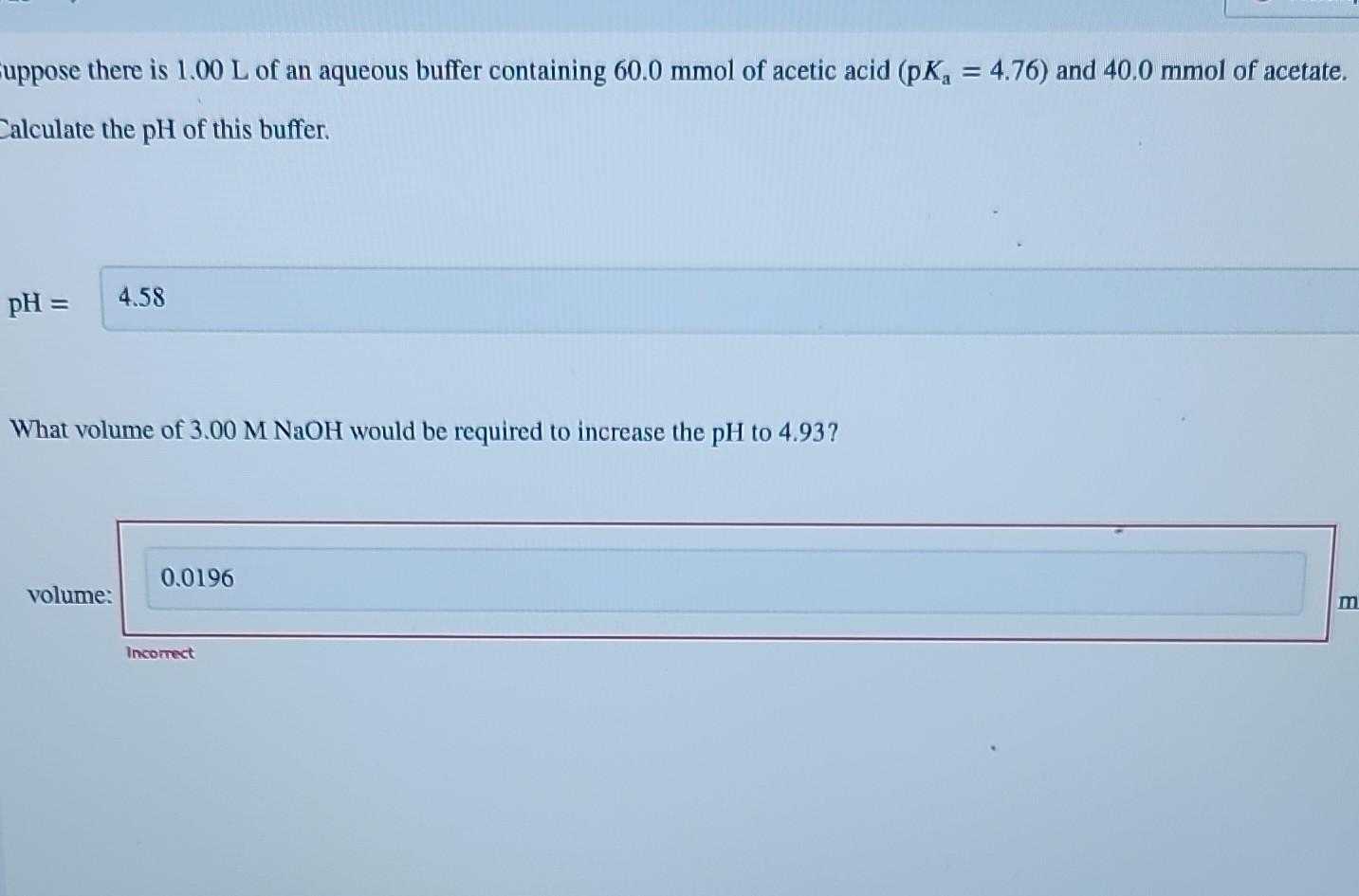 Solved uppose there is 1.00 L of an aqueous buffer | Chegg.com