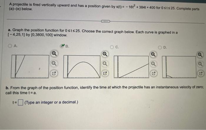 Solved The function s(t) represents the position of an | Chegg.com
