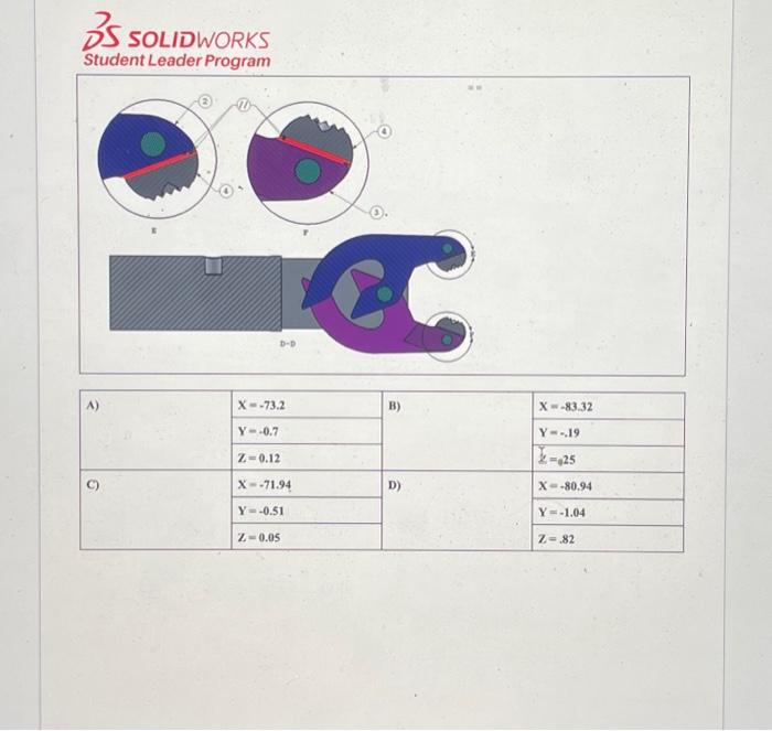 Solved DS SOLIDWORKS Student Leader Program1÷Unit system: | Chegg.com