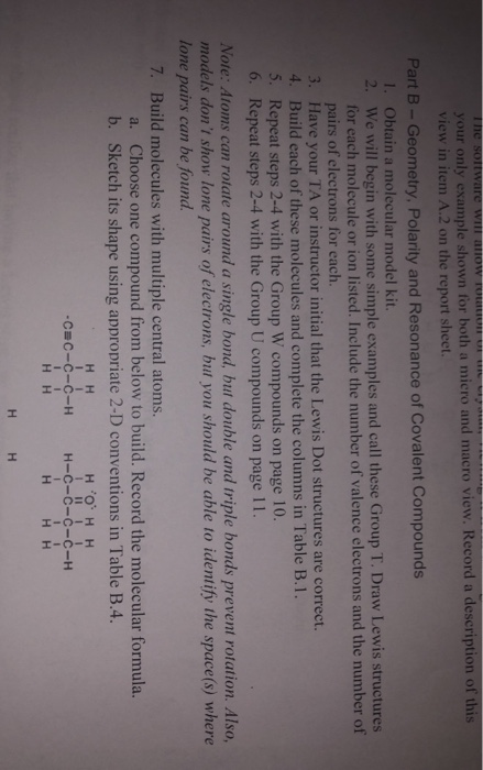 Solved Modeling Geometry and Polarity Lewis Structures of | Chegg.com
