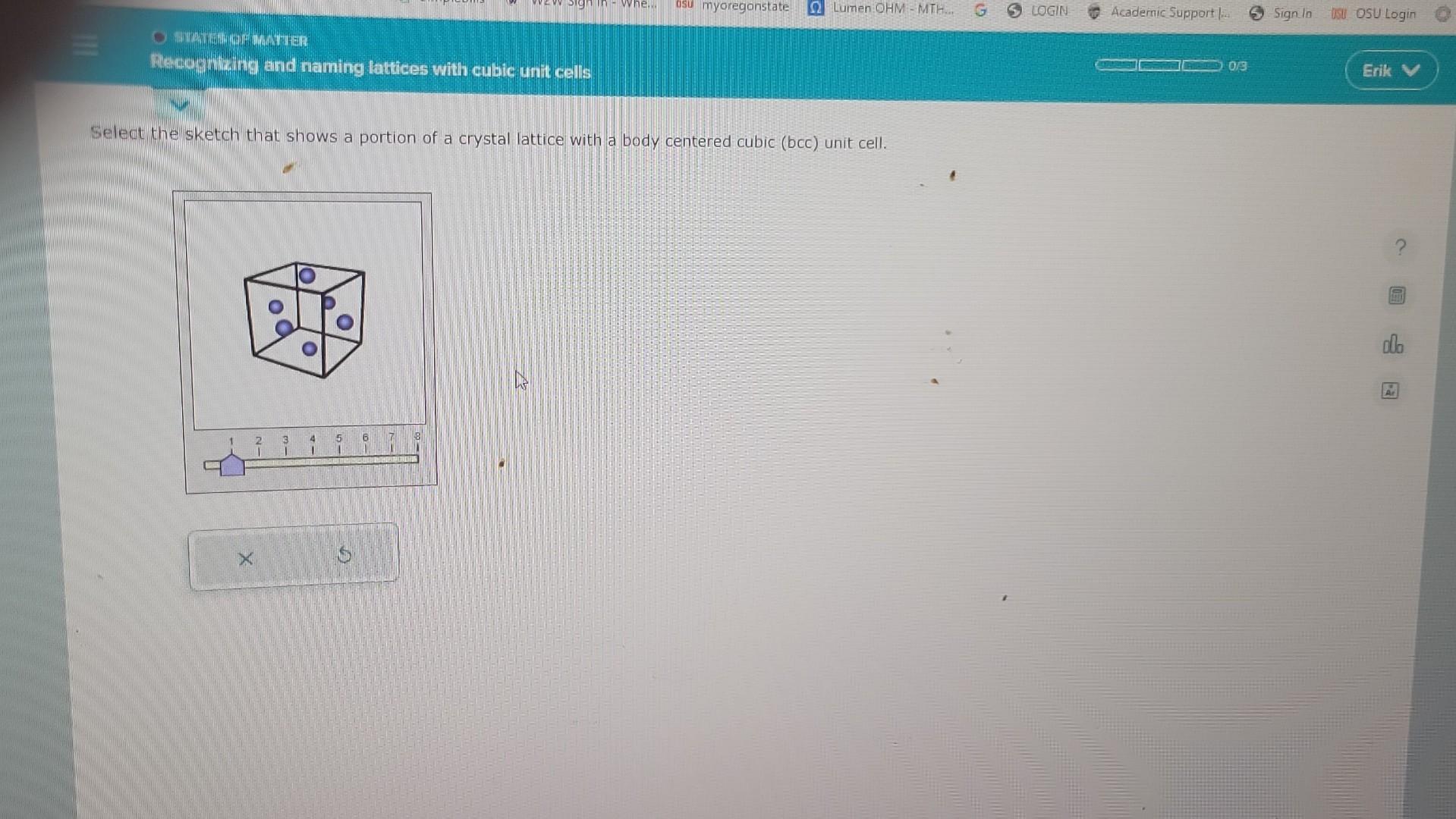 Solved Select the sketch that shows a portion of a crystal | Chegg.com