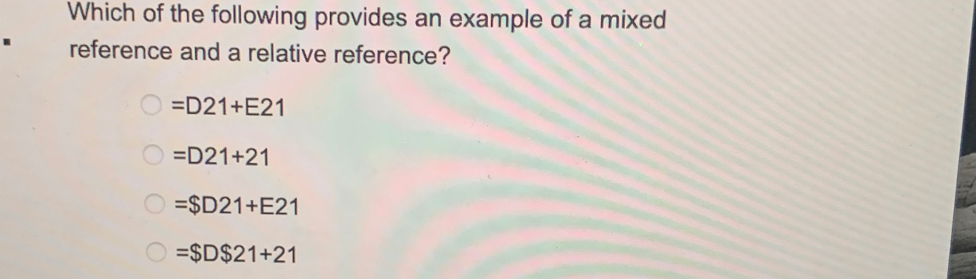 Solved Which of the following provides an example of a mixed | Chegg.com