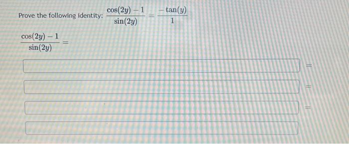 Solved Prove the following identity: | Chegg.com