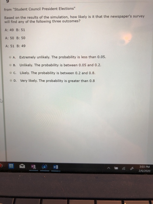 Solved Student Council President Elections Two candidates, A | Chegg.com