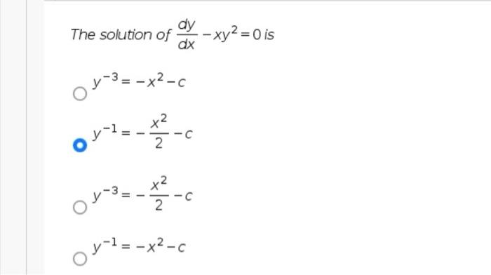 Solved y′=24+y2;y=5tan5x(b) y′′−2y′+y=0;y=xexy−3=−x2−c | Chegg.com