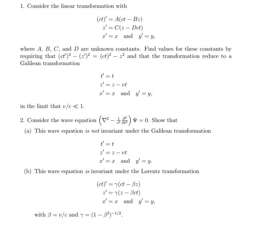 Solved Consider the linear transformation | Chegg.com