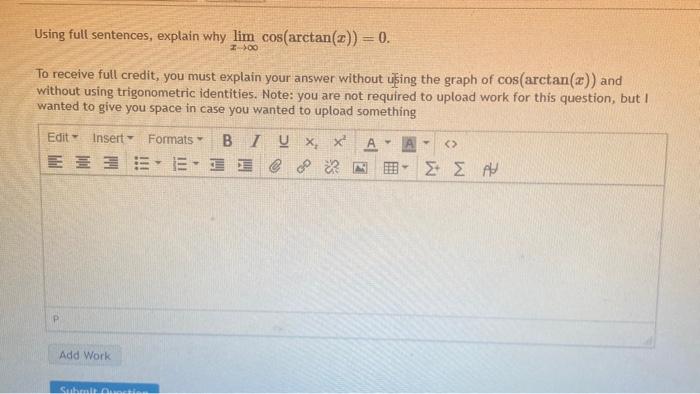 Solved Using full sentences, explain why | Chegg.com