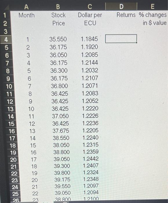 Solved Step 1: Use the price series for the company to | Chegg.com