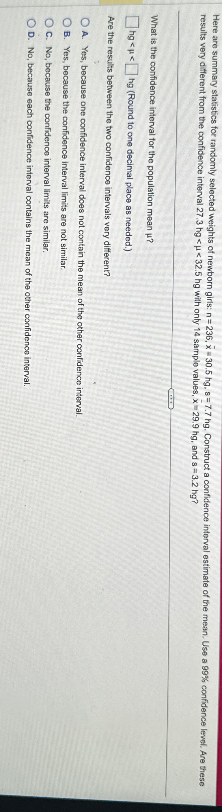 Solved Here are summary statistics for randomly selected | Chegg.com