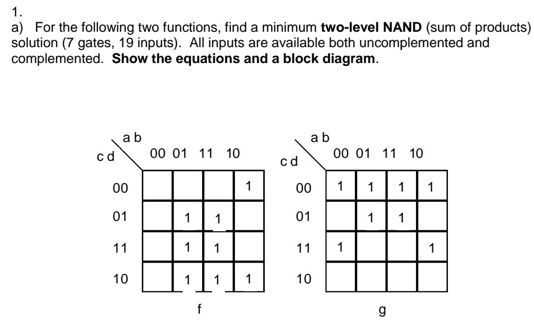 A For The Following Two Functions Find A Minimum 