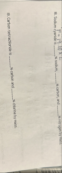 Solved F=19.00λL18. ﻿Sodium cyanide is ?????? % ﻿sodium, | Chegg.com