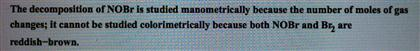 Solved The decomposition of NOBr is studied manometrically | Chegg.com