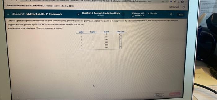 Solved La Homework: MyEconLab Ch. 11 Homework Question 4 | Chegg.com