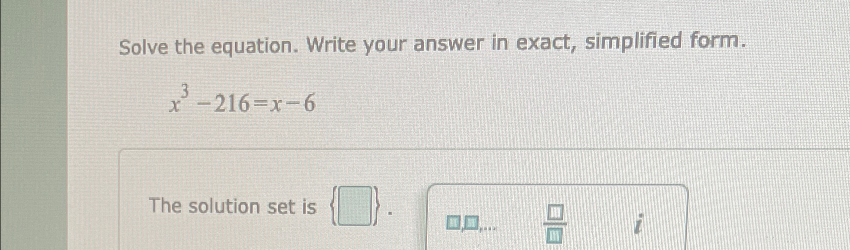 Solved Solve the equation. Write your answer in exact, | Chegg.com