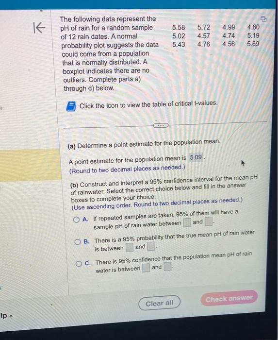 Solved Click the icon to view the table of critical | Chegg.com