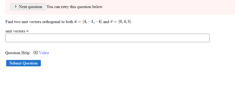 Solved You can retry this question belowFind two unit | Chegg.com