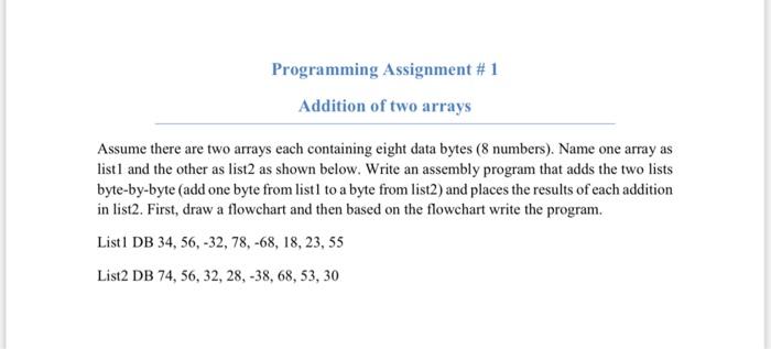 Solved Assume there are two arrays each containing eight | Chegg.com
