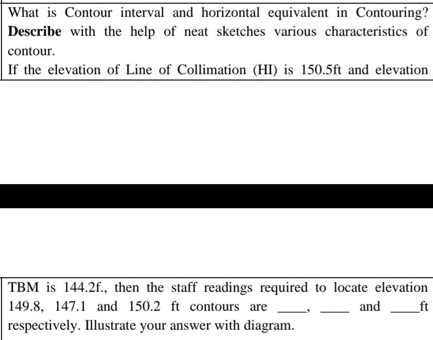 Solved What is Contour interval and horizontal equivalent in | Chegg.com