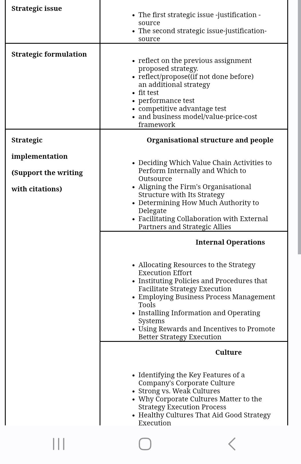 Solved can you help to advise the strategy formulation, | Chegg.com