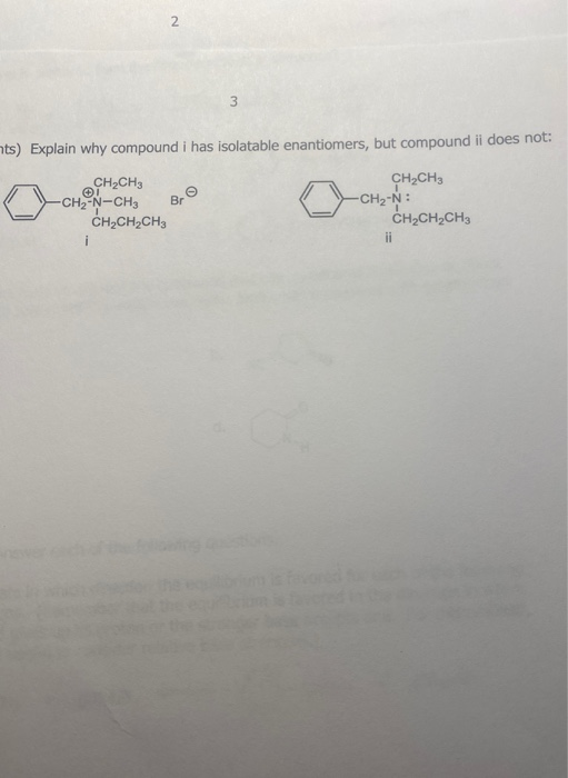 Solved nts) Explain why compound i has isolatable | Chegg.com