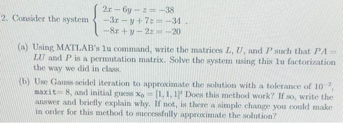 Solved Consider the system | Chegg.com