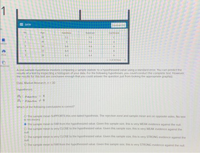 Solved Variable to Plot,A one-sample hypothesis involves | Chegg.com
