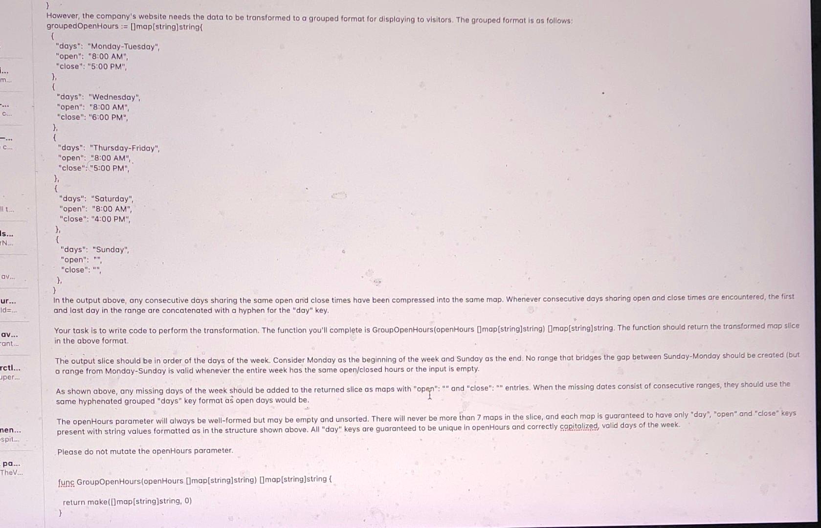 Solved \} In the output above, any consecutive days | Chegg.com