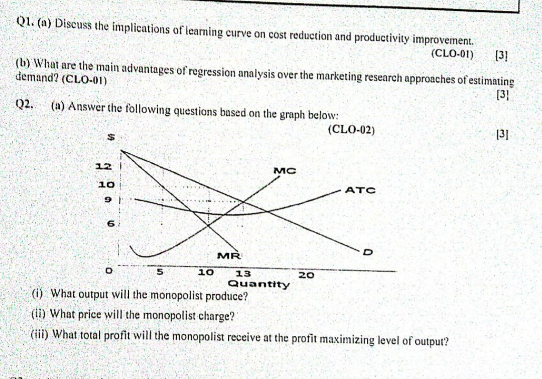 Solved Q1. (a) ﻿Discuss the implications of learning curve | Chegg.com