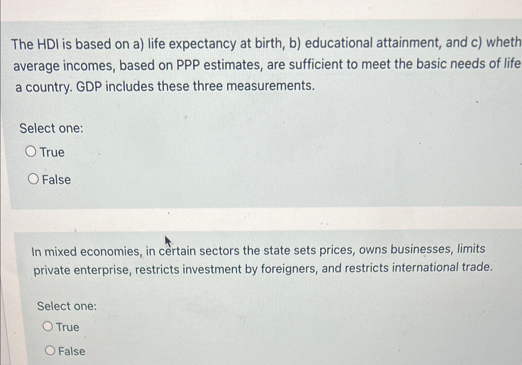 Solved The HDI is based on a) ﻿life expectancy at birth, b) | Chegg.com