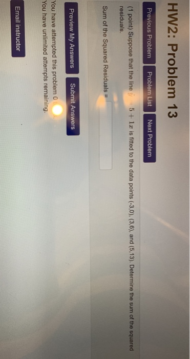 Solved HW2: Problem 13 Previous Problem Problem List Next | Chegg.com