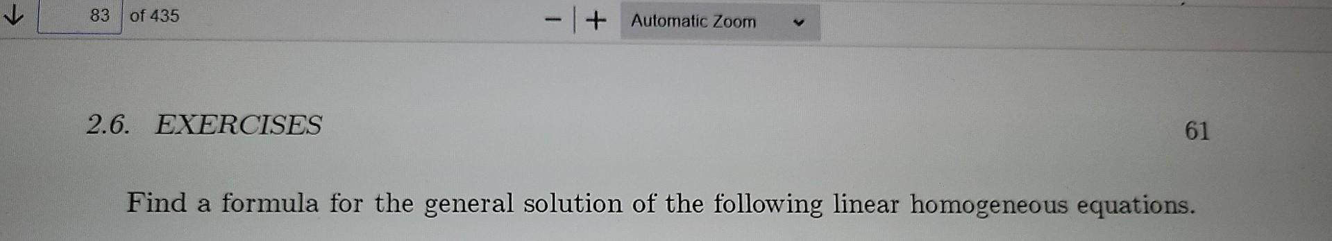 Solved 2.6. EXERCISES 61 Find a formula for the general | Chegg.com
