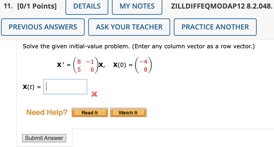 Solved Solve the given initial-value problem. (Enter ﻿any | Chegg.com