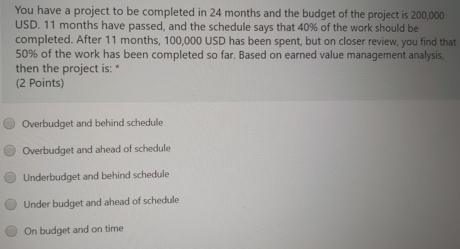 Solved You have a project to be completed in 24 months and | Chegg.com