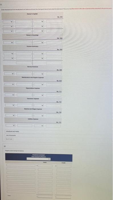 The completed financial statement columns of the | Chegg.com