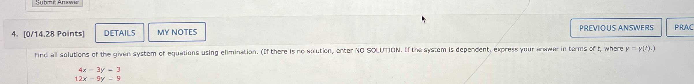 Solved Find all solutions of the given system of equations | Chegg.com