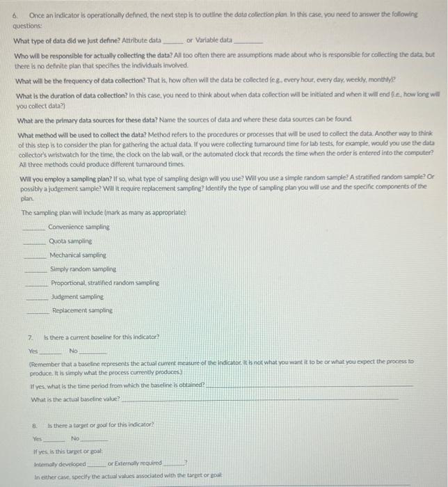 Solved Continuous Quality Improvement Plan Exercise | Chegg.com