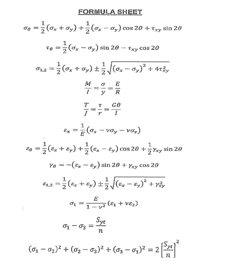 Solved QUESTION ONE (20 MARKS) A complex stress state | Chegg.com