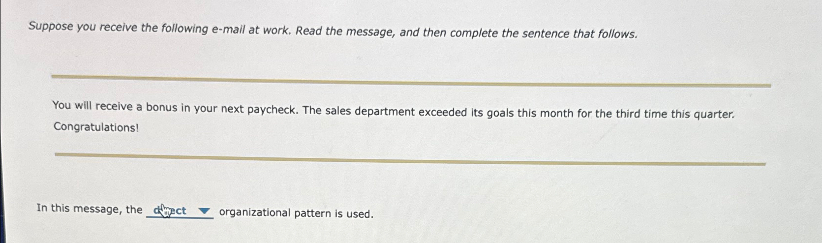 Solved Suppose you receive the following e-mail at work. | Chegg.com