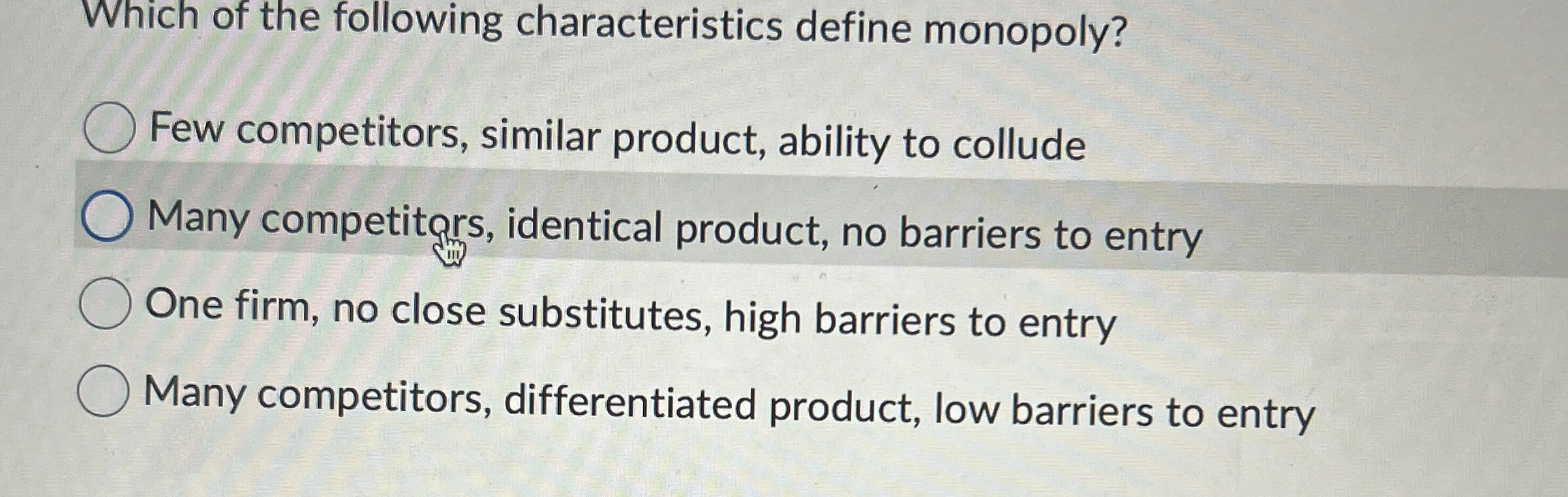 Solved Which of the following characteristics define | Chegg.com