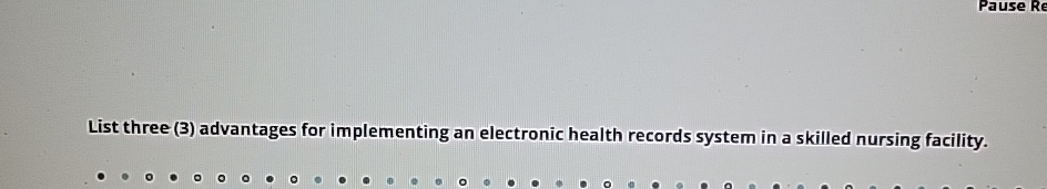 Solved List three (3) ﻿advantages for implementing an | Chegg.com