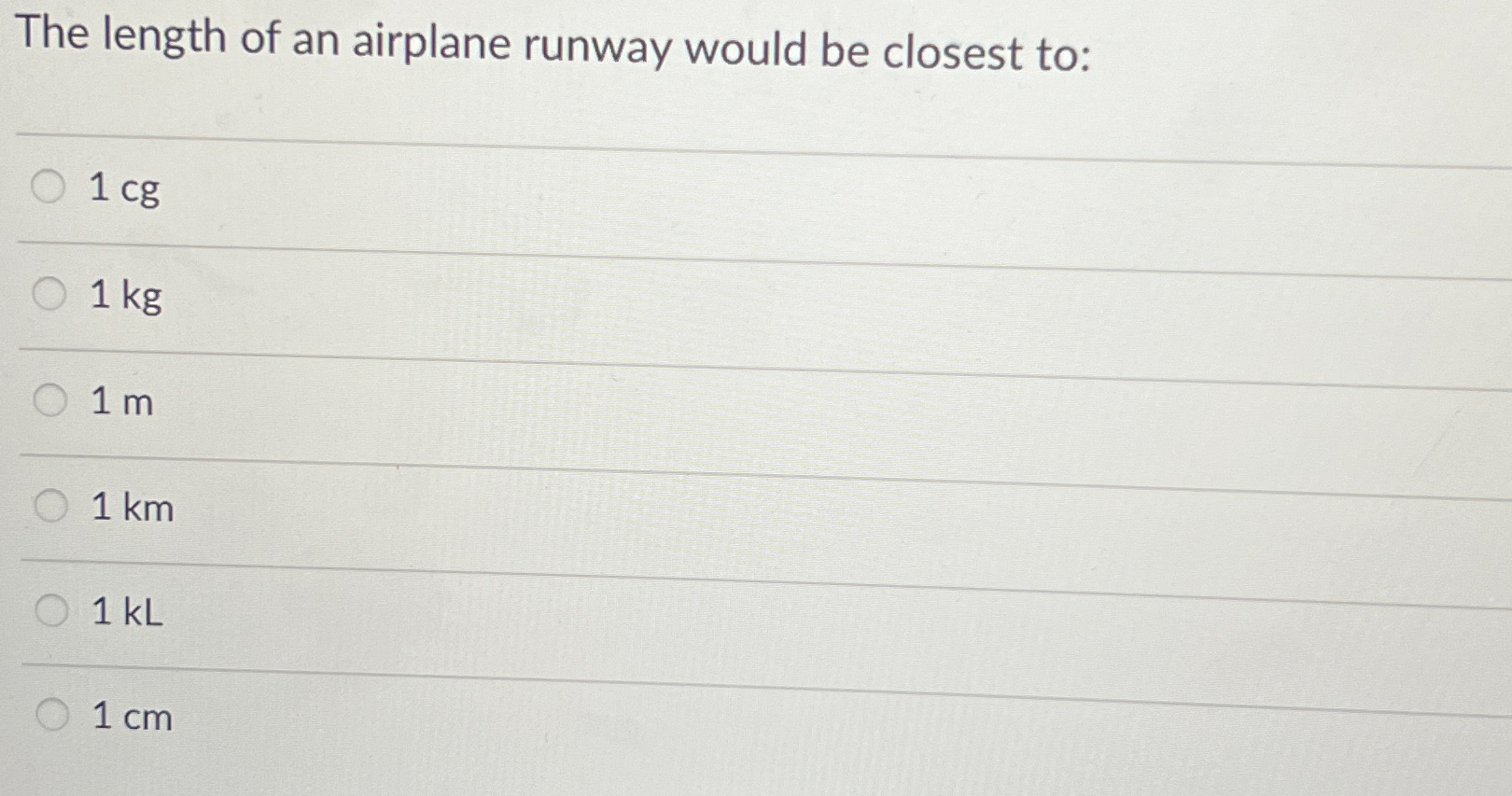 Solved The length of an airplane runway would be closest | Chegg.com