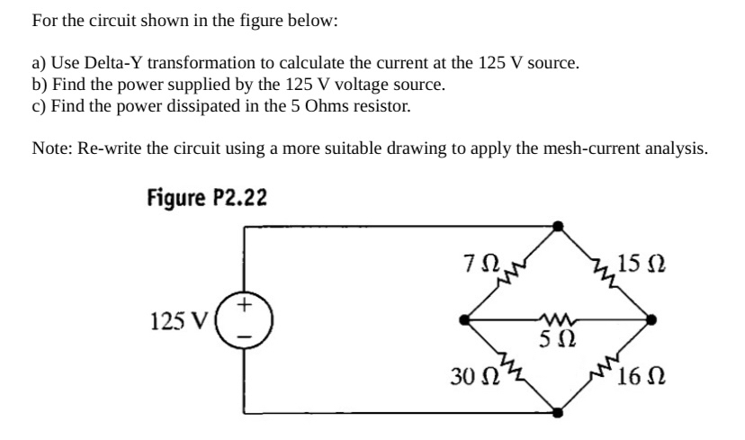 Solved For the circuit shown in the figure below:a) ﻿Use | Chegg.com