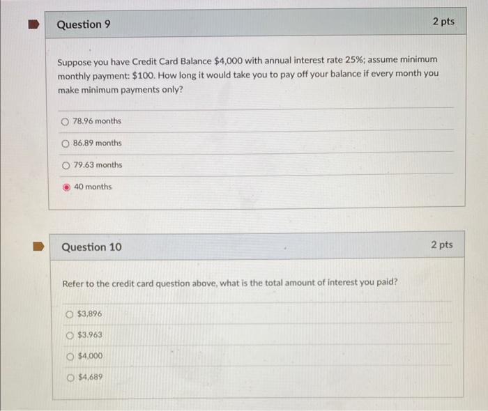 Solved Suppose you have Credit Card Balance $4,000 with | Chegg.com