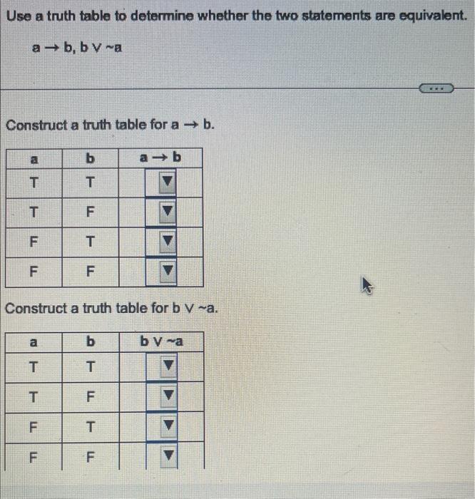 Solved Use a truth table to determine whether the two | Chegg.com