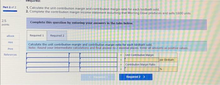 - Calculate the unit contribution margin and | Chegg.com