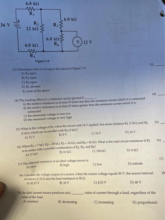 Solved 13) Determune what is wrong in the circuit in Figure | Chegg.com